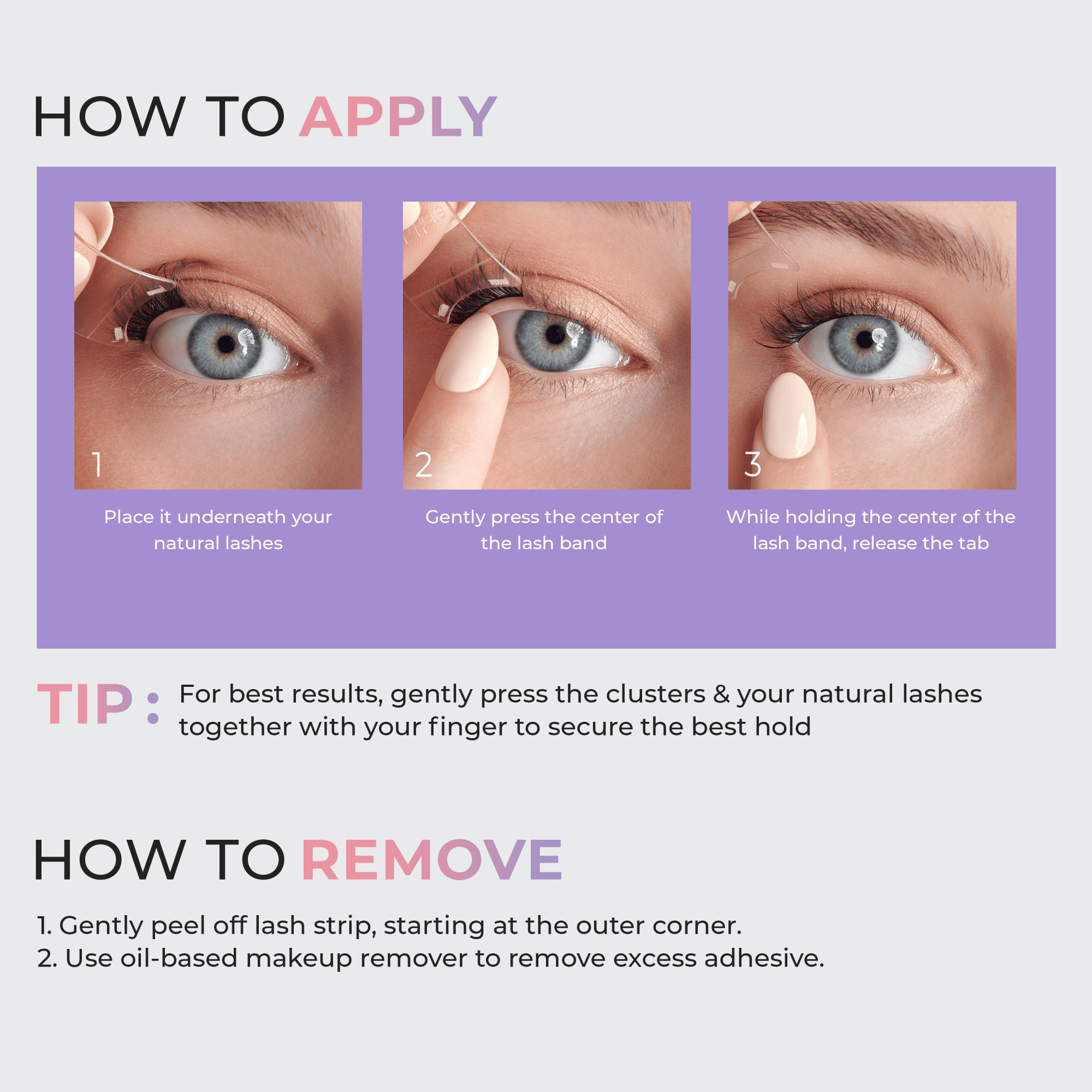 imPRESS Falsies easy tab Self Adhesive Eyelashes– Modern Natural